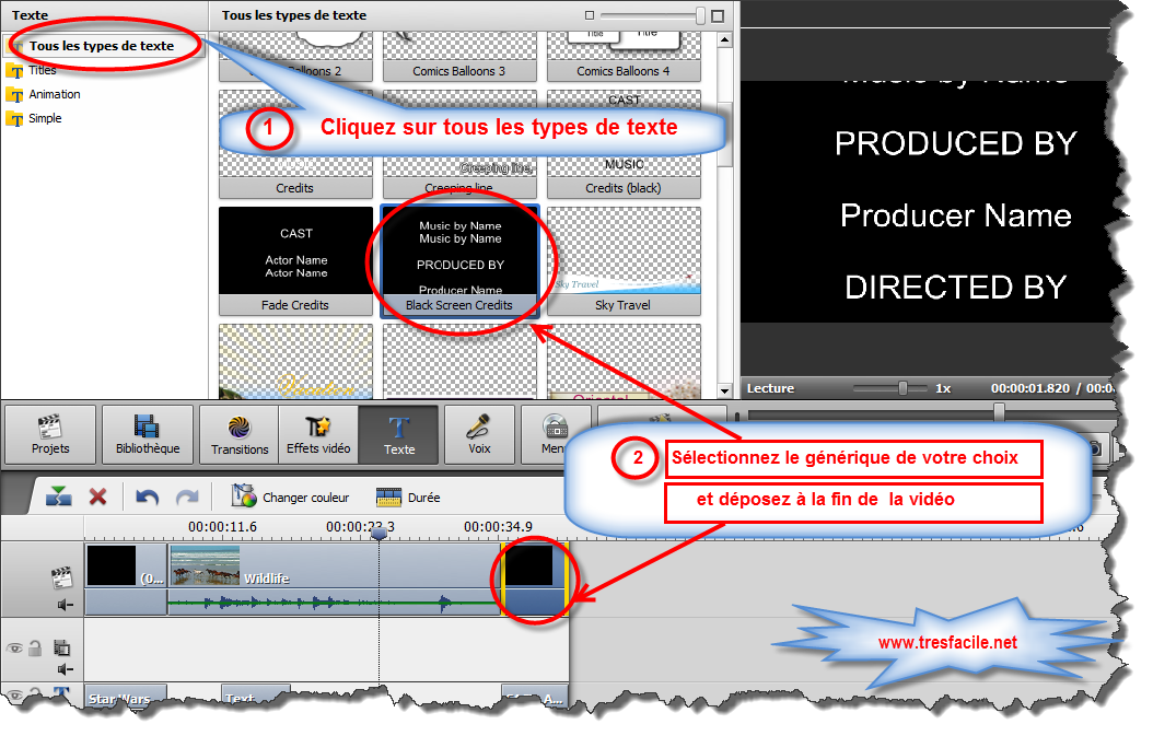 4 – Ajouter des textes et graphiques à la vidéo avec AVS Video Editor ...