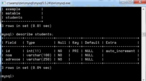 Manipulation des tables MySql – Très Facile