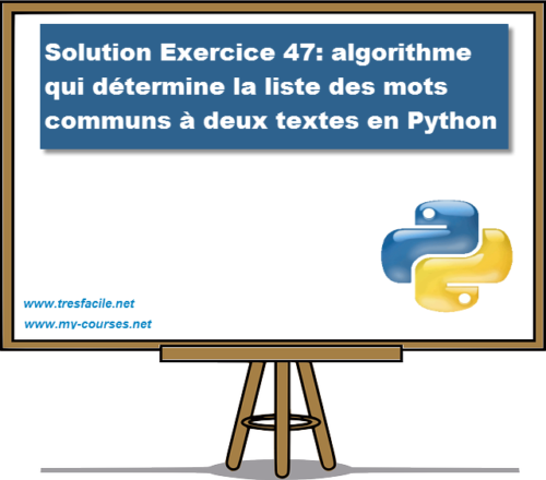 Solution Exercice 47: algorithme qui détermine la liste des mots ...