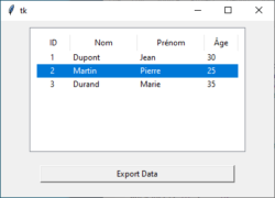 Expoter les données d’un treeview tkinter au format Excel – Très Facile