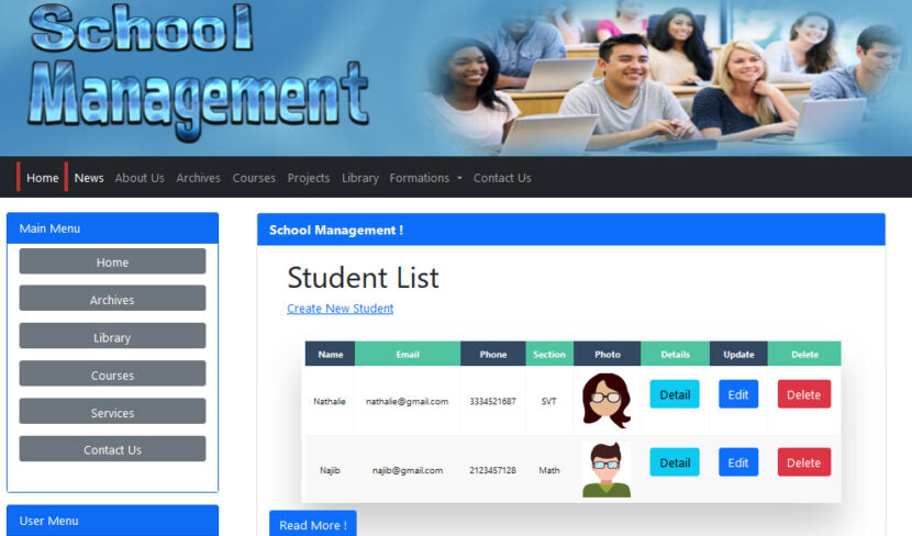Students_Management : Projet Django pour la gestion d’étudiants – Très ...