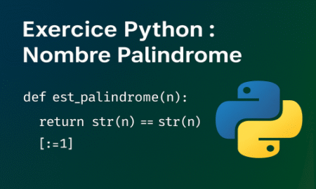 Solution Exercice 23 : Vérification de nombre palindrome en Python ...